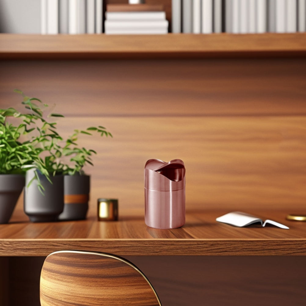 Hemoton Worgeous 1 Set Small Countertop Trash Can with Press Lid Waste ...