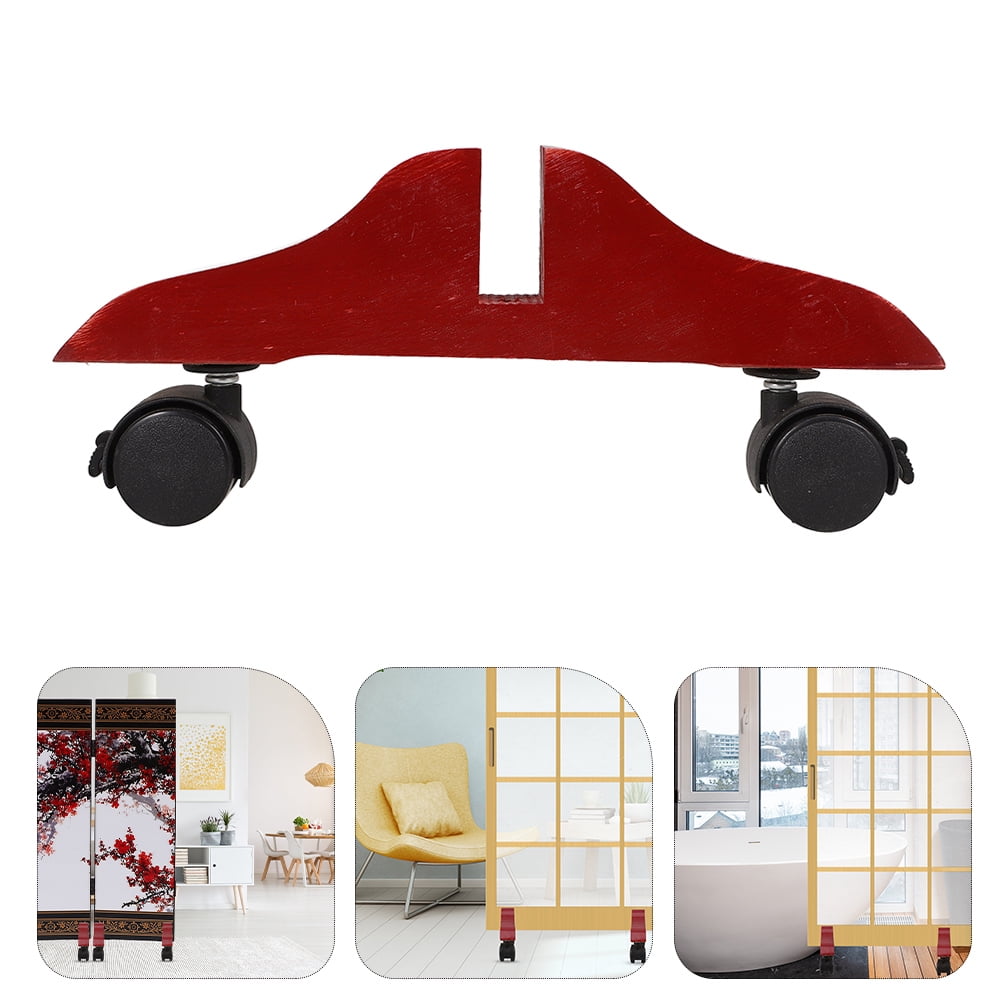 Hemoton Worgeous 2pcs Wooden Room Divider Stand with Movable Wheels for ...