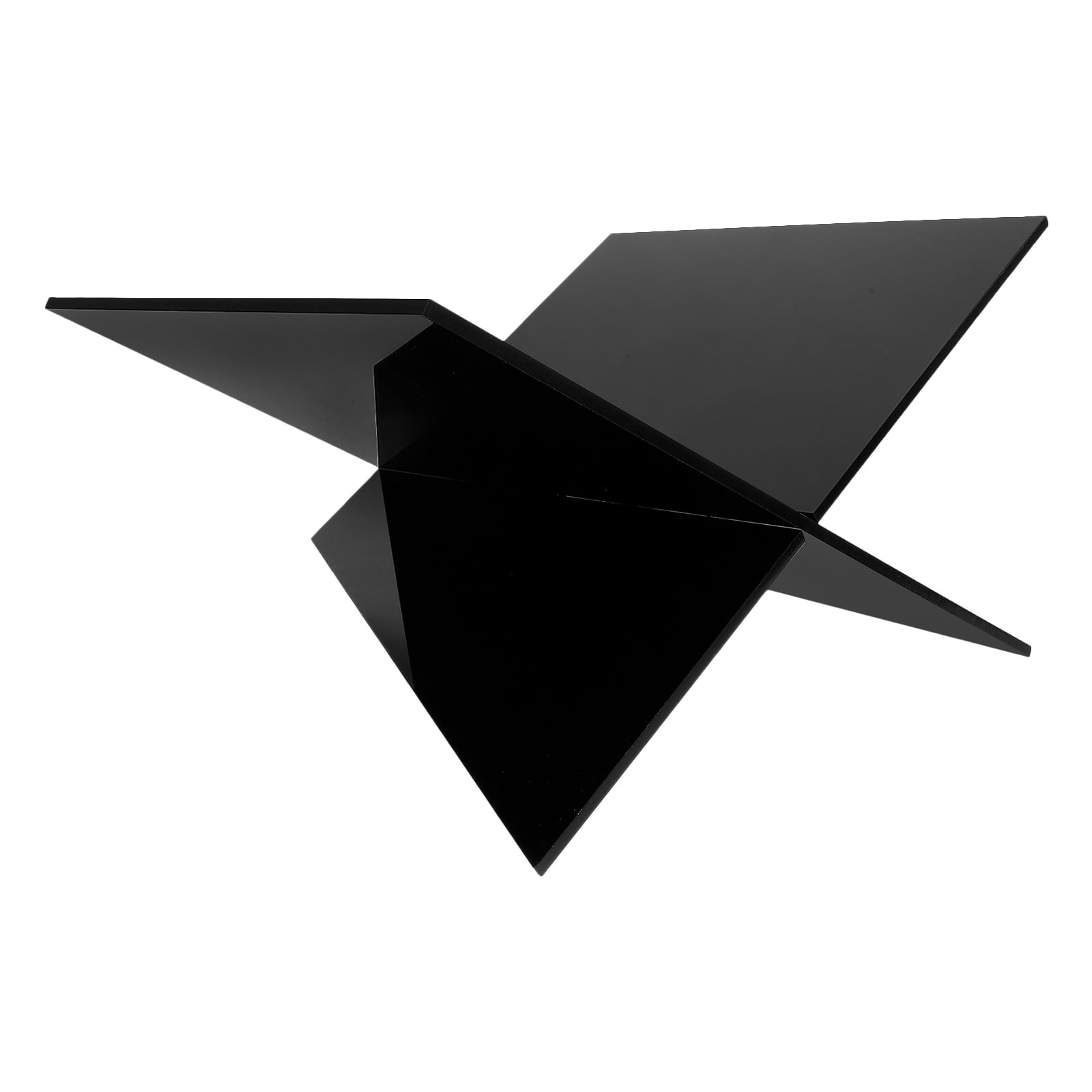 Acrylic X Shaped Book Stand for Desk Storage Black Unique Design Fits ...