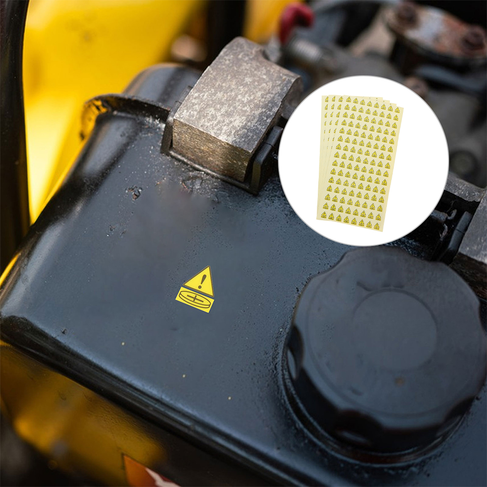 Hemoton Yellow Battery Warning Labels for Safety Precautions Peel and ...