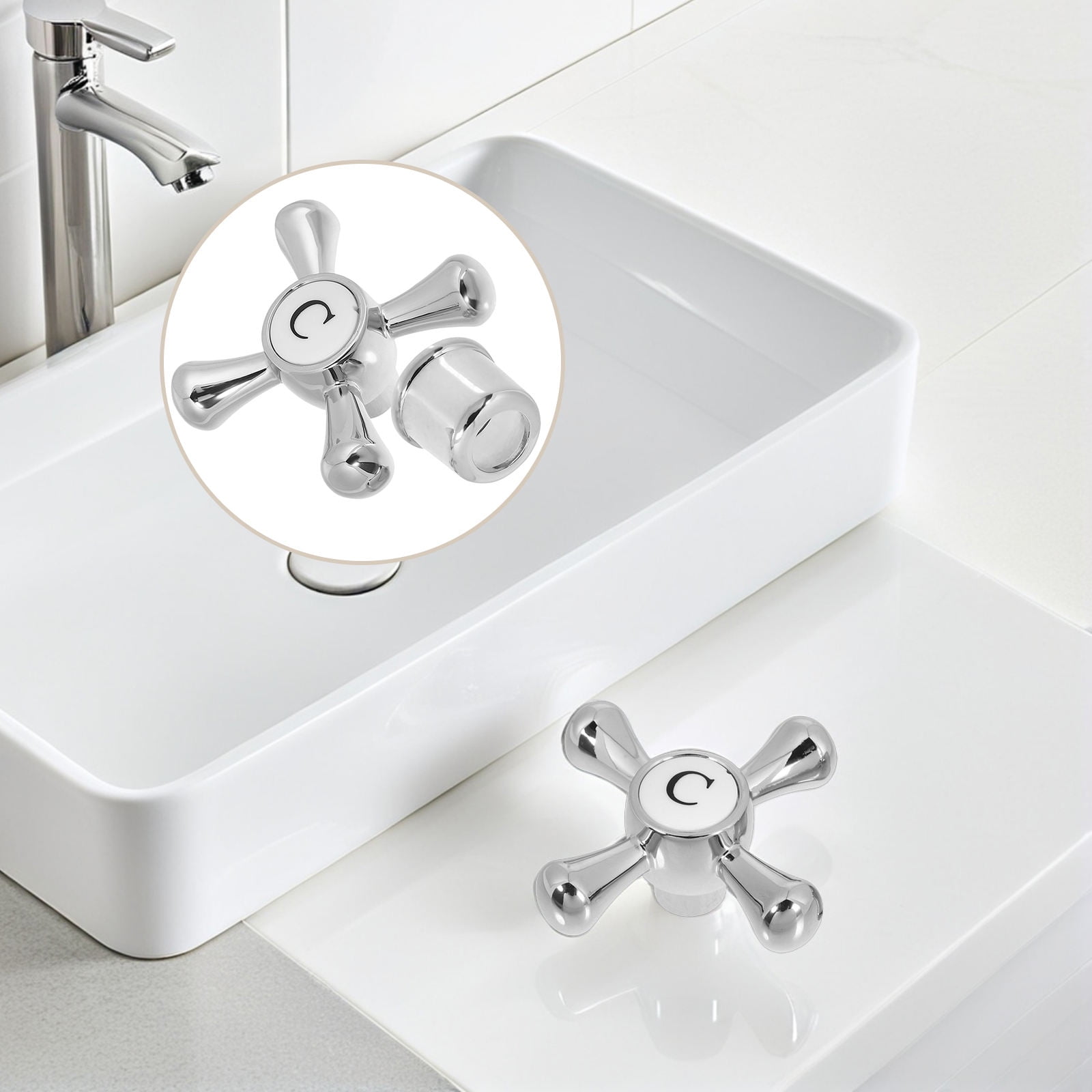 HEMOTON Outdoor Faucet Handle Replacement Kit with Durable Zinc Alloy ...