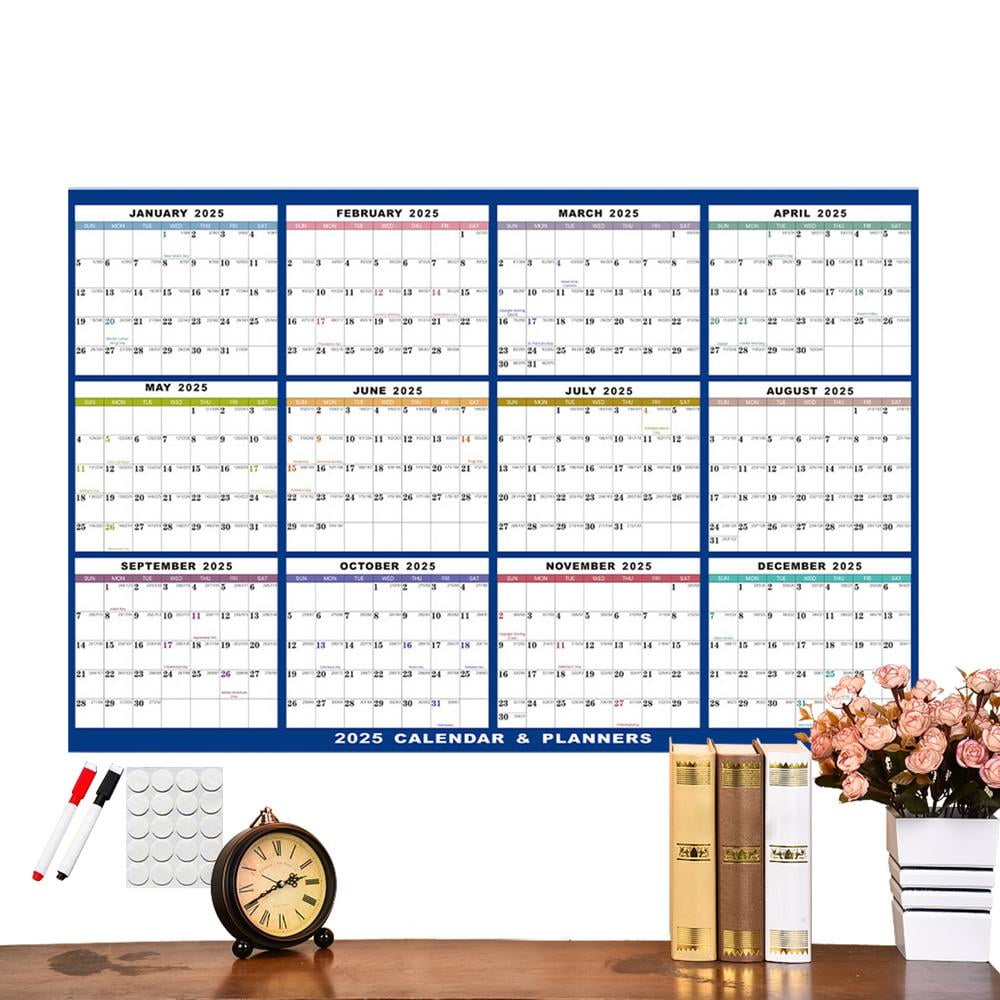 Hemousy 12 Month Dry Erase Calendar 2025 Erasable 2025 Calendar Planner ...