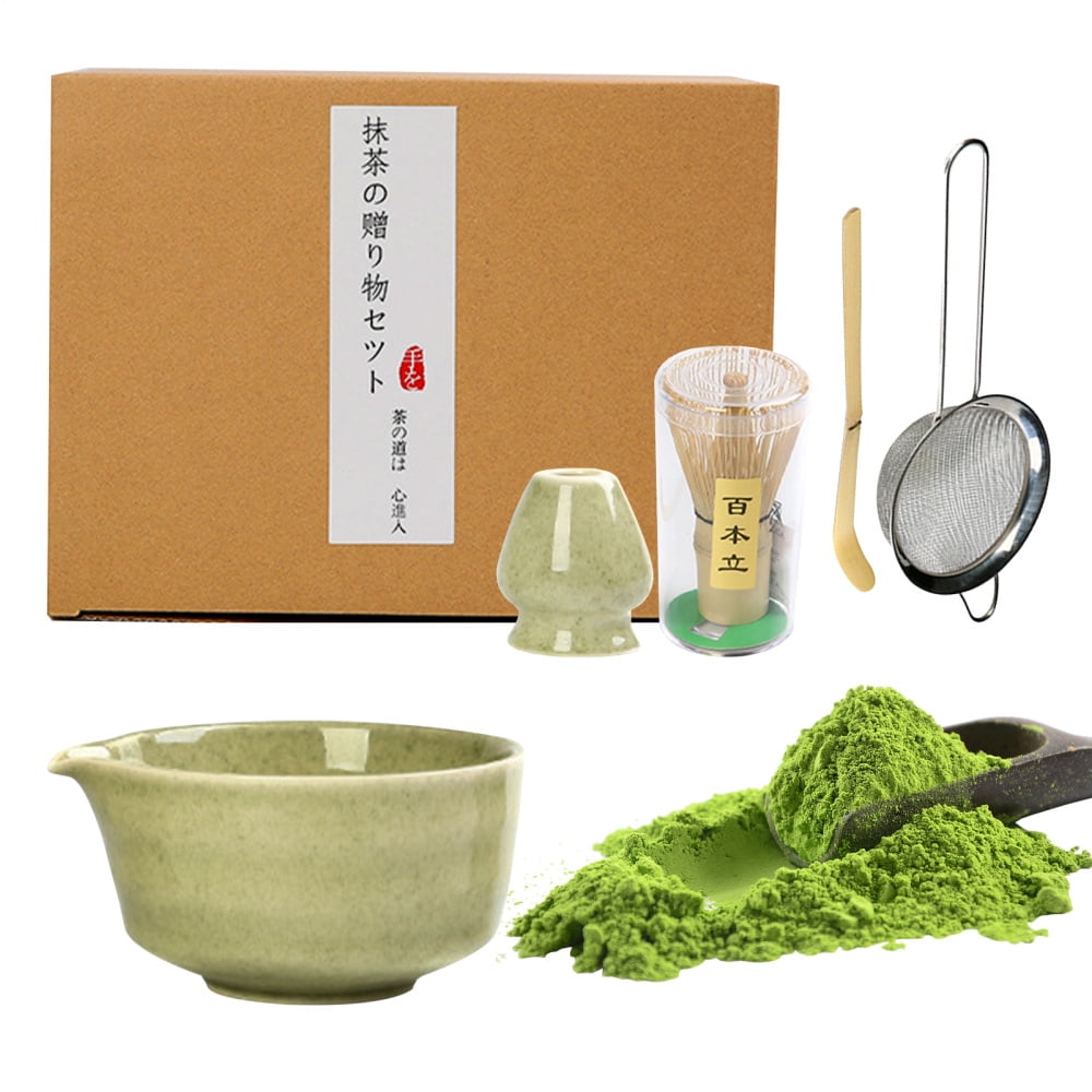 Hemousy 4. Matcha Tea Making Set Handheld Matcha Starter Kit ...
