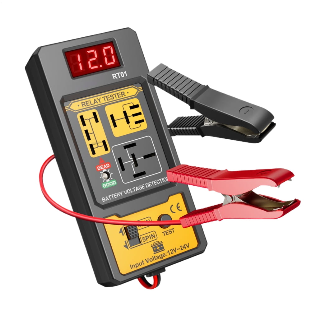 Hemousy Battery Tester Car Car Battery Voltmeter Professional 12V/24V ...
