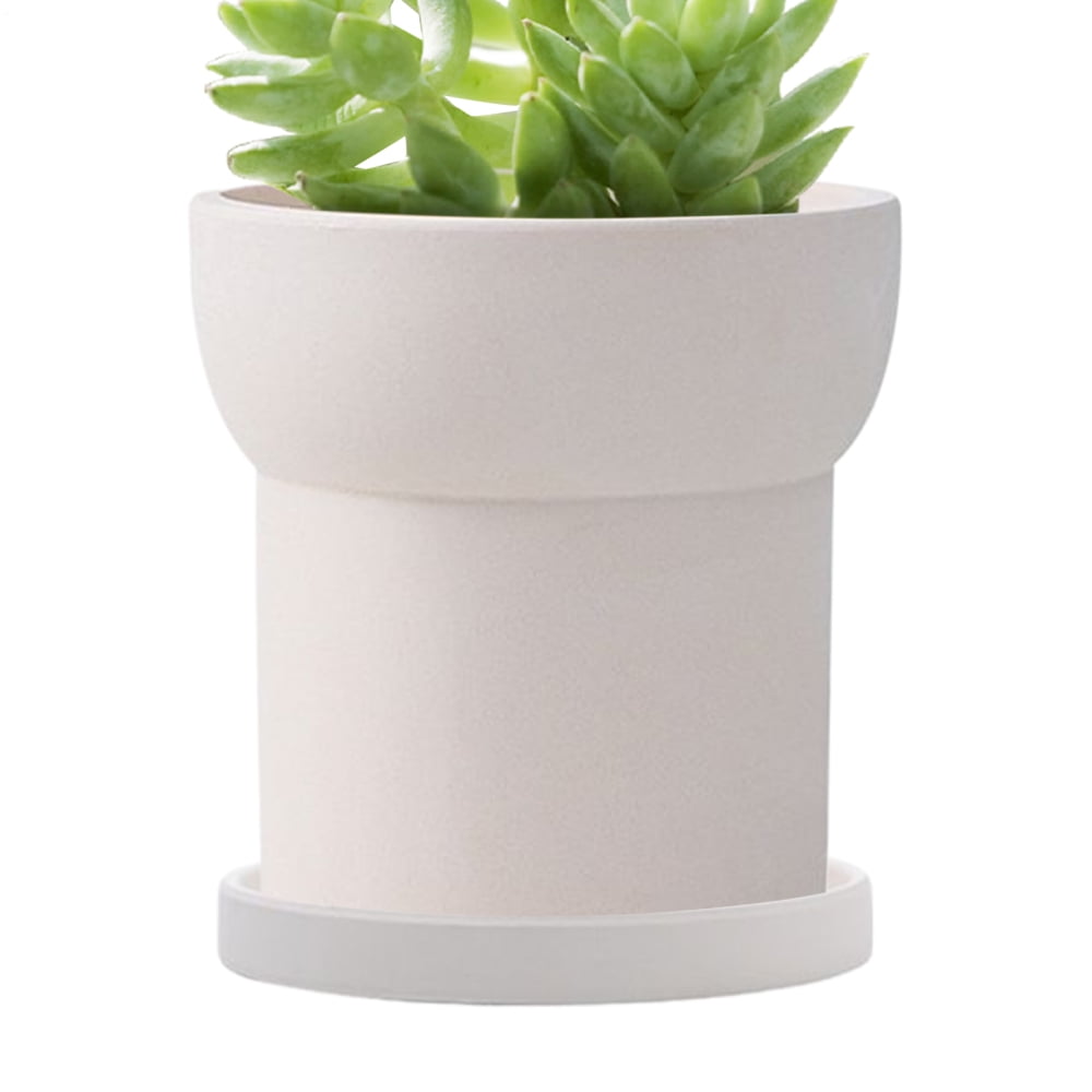 Hemousy Ceramic Plant Pot White Ceramic Pots for Plants Modern ...