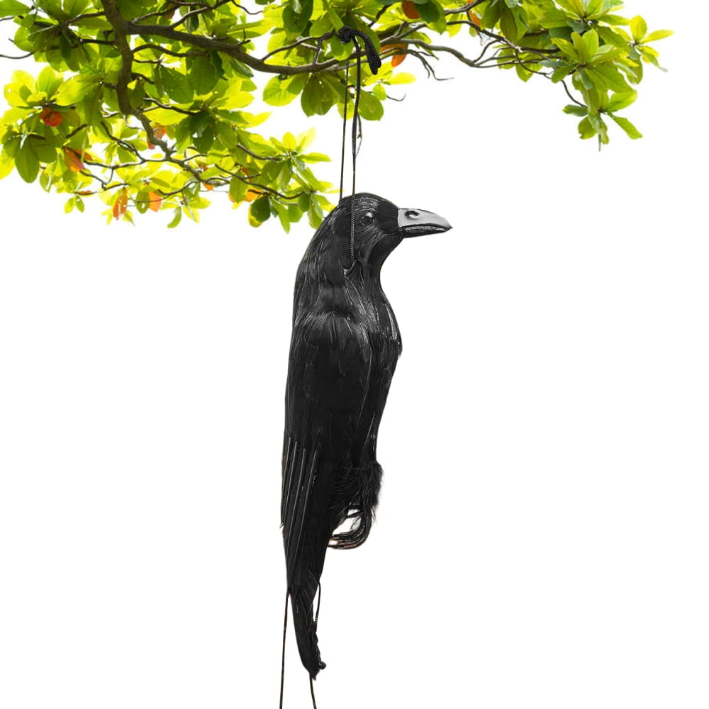 Hemousy Crow Decoy for Attracting Birds Life-Sized Realistic Crow ...