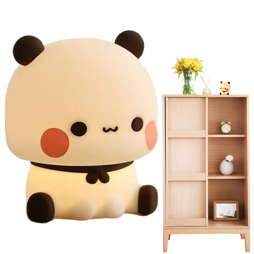 Hemousy Cute Panda Lamps LED Squishy Novelty Animal Touch Night Lamp 3 ...