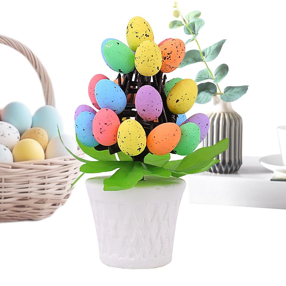 Hemousy Easter Egg Table Tree Holiday Tabletop Centerpieces Decorative ...