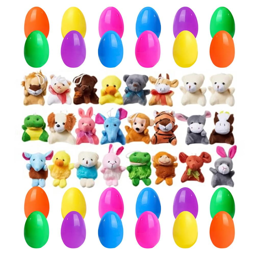 Hemousy Easter Eggs Filled with Plushies Holiday Stuffed Basket ...