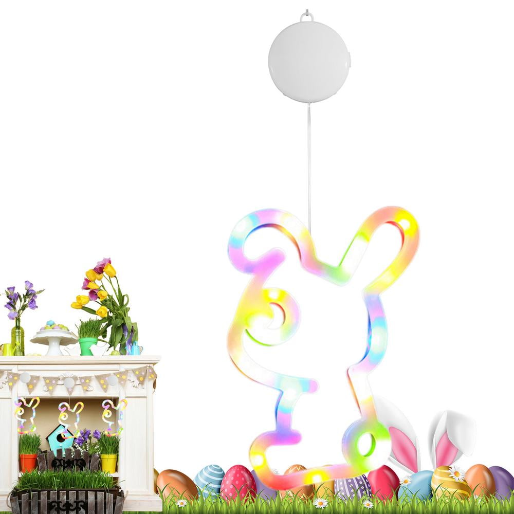 Hemousy Easter Lights for Window Lights Up Room Window Decor Easter Multicolor Window Lights ...