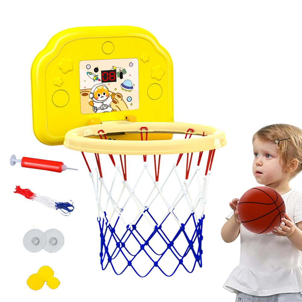 Hemousy Indoor Basketball Hoop Toy Foldable No Drilling Basketball Net ...