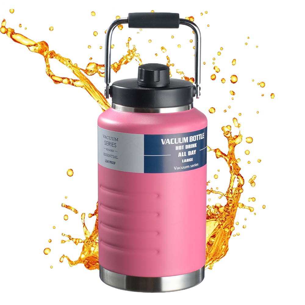 Hemousy Insulated Ice Bucket 2L Large Double Vacuum Ice Storage Jug with Handle Cool Drinking ...