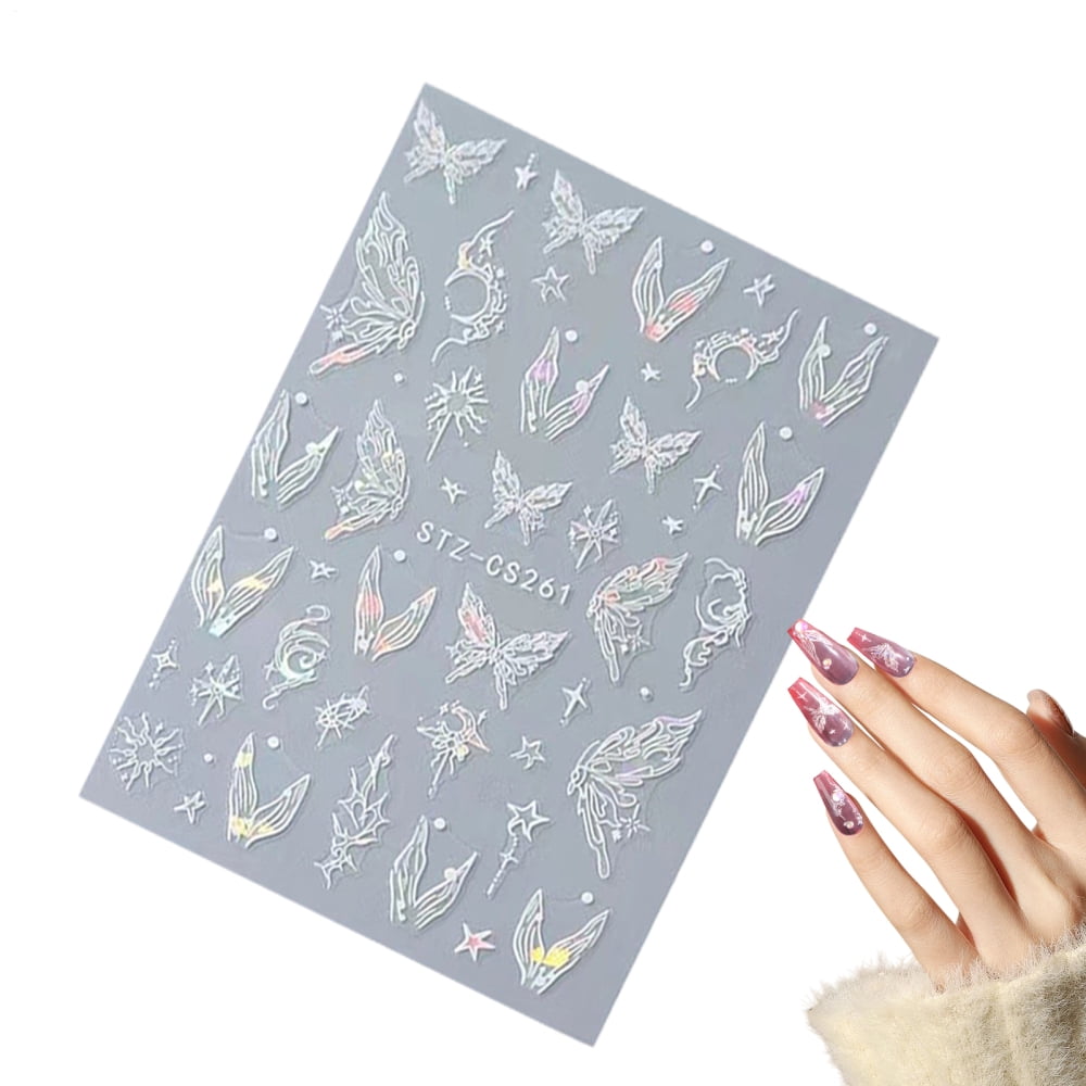 Hemousy Nail Stickers Adhesive Nail Decoration Manicure Stickers ...