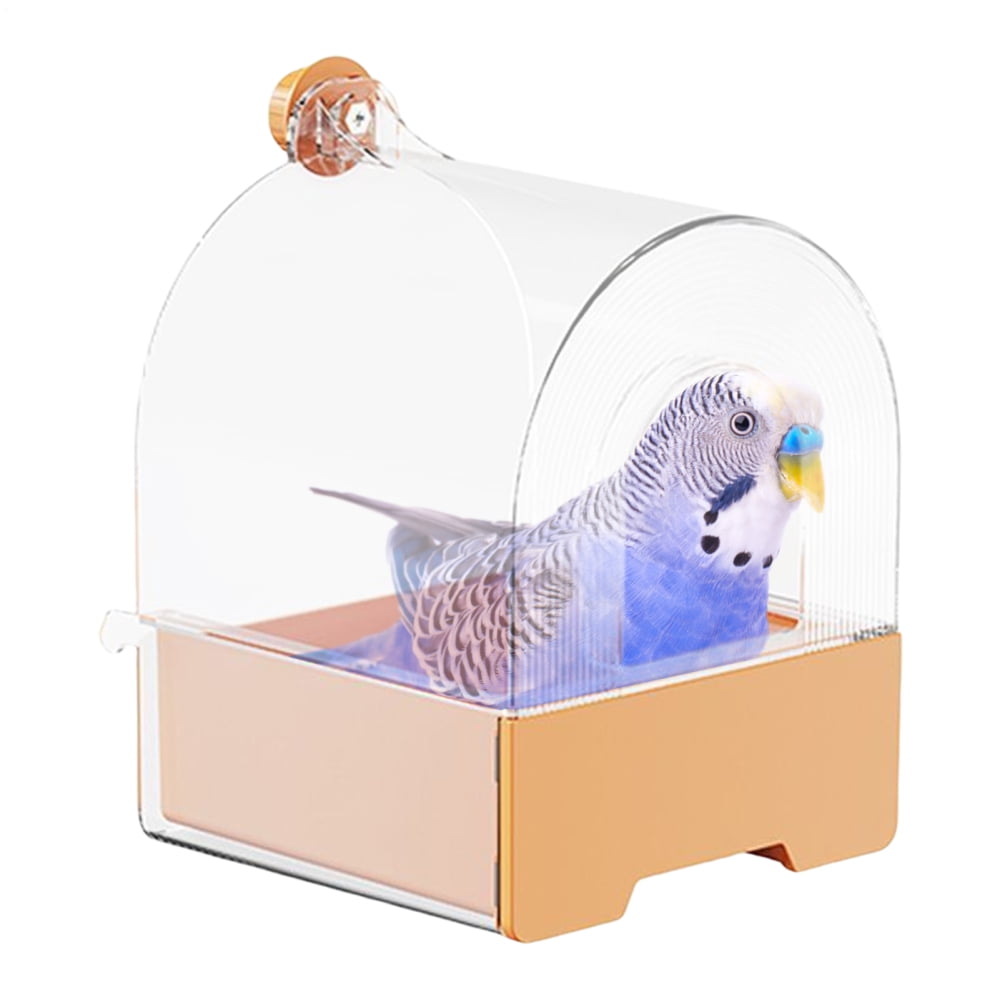 Hemousy Parakeet Bath Leak-Proof Bird Bath for Parakeets Safe Supplies ...