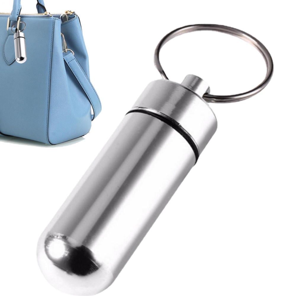 Hemousy Portable Pill Keychain Keychain Pill Box Portable Mini Pill ...