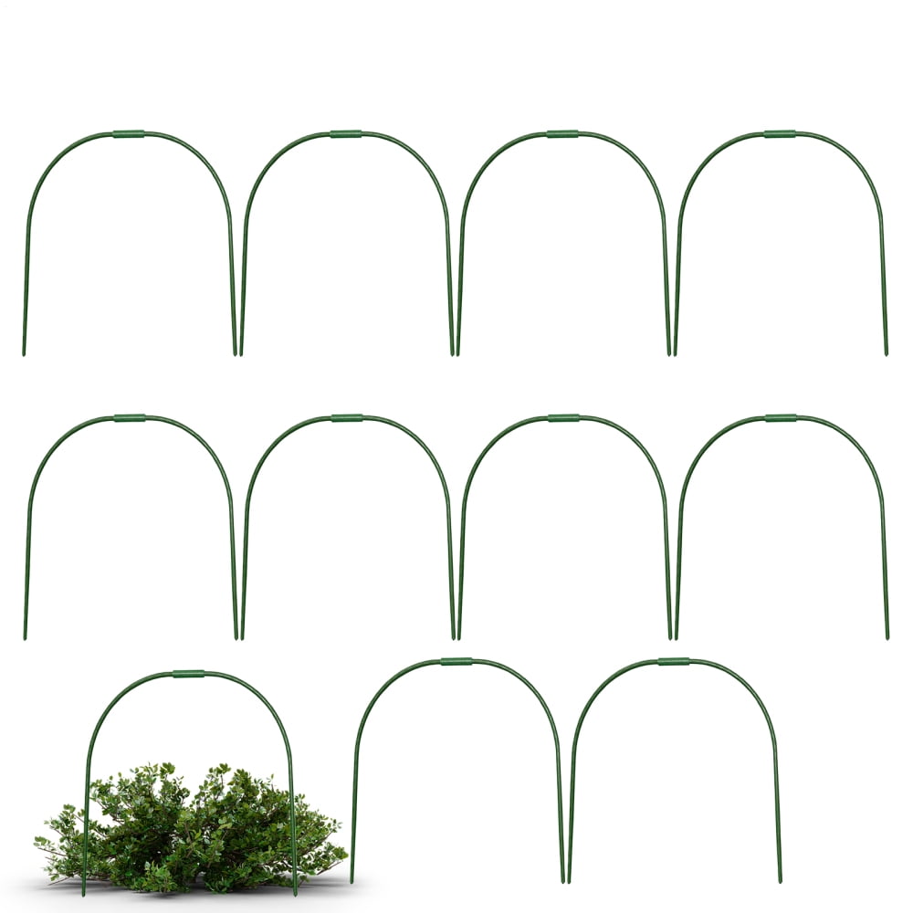 Hemousy Row Cover Hoop Greenhouse Hoop for Garden Netting 10 Pieces ...