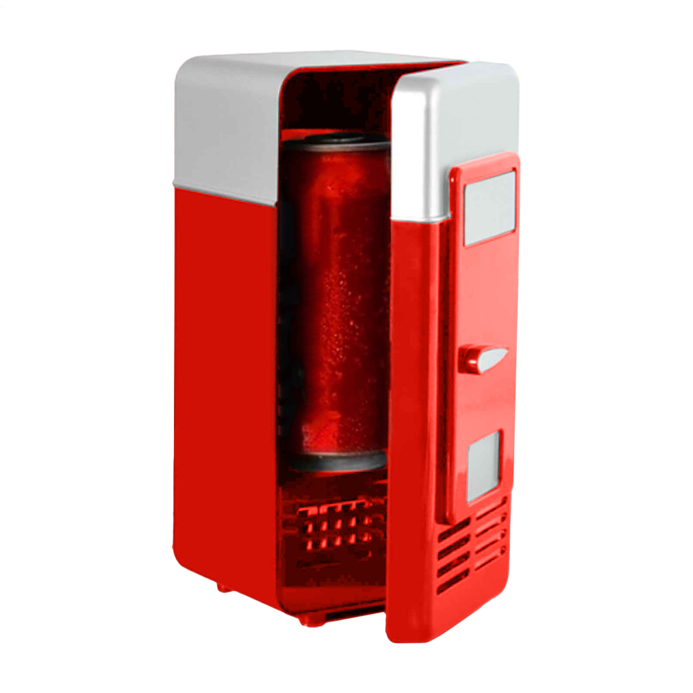 Hemousy Small Beverage Fridge USB Personal Fridge Drink Can Cooler Plug ...