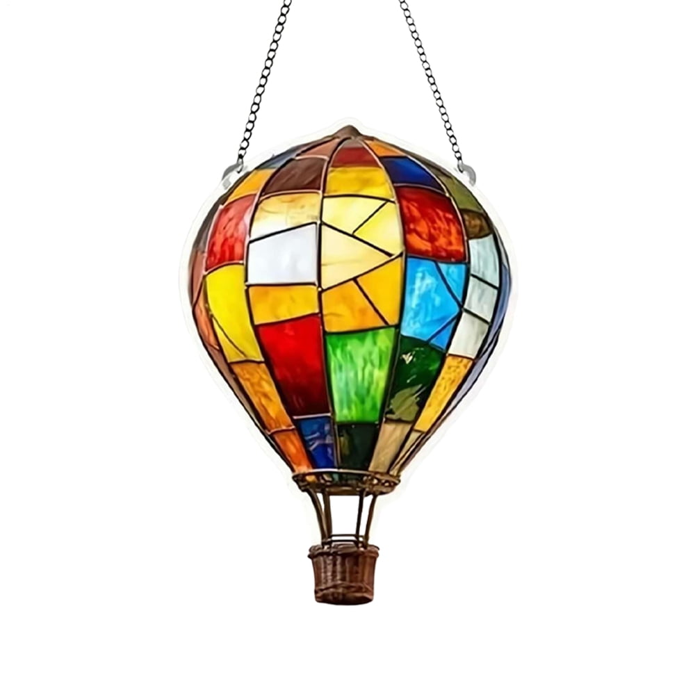 Hemousy Solar Hot Air Balloon Lantern Pathway Flickering Flame Light ...