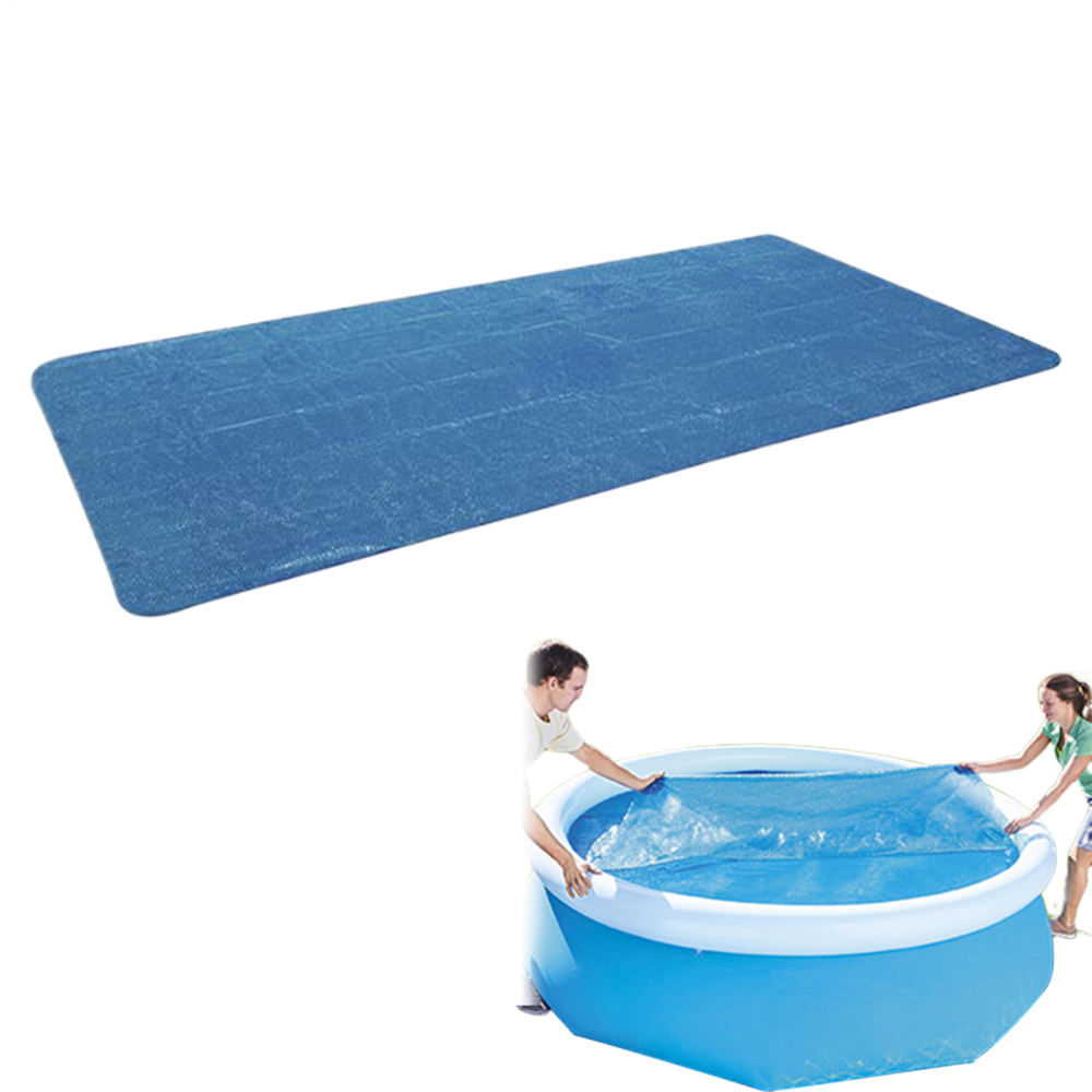 Hemousy Swimming Pool Cover Solar Blanket Pool Rectangular Foldable Mat ...