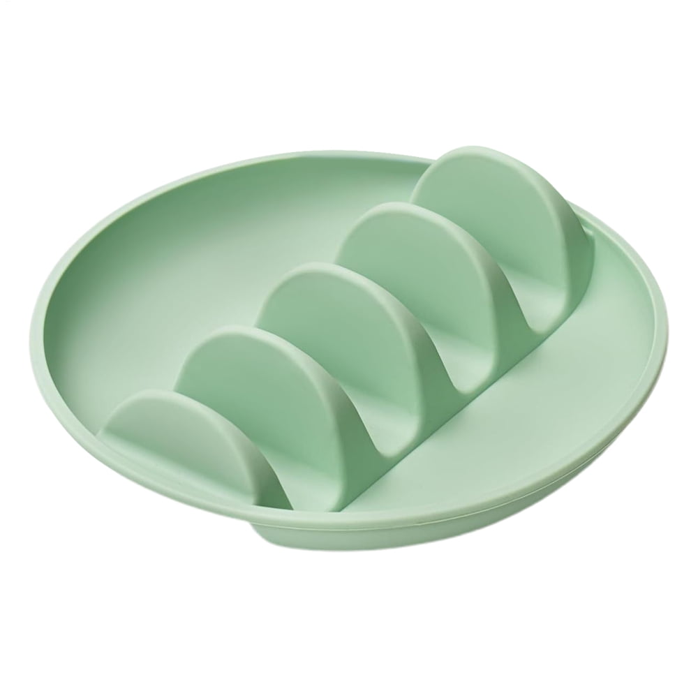Hemousy Taco Shell Holder Taco Rack Holder Stand with Dividers Silicone ...