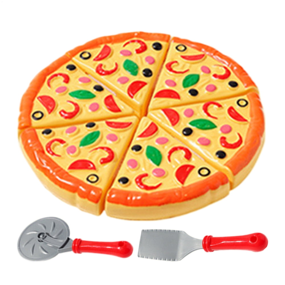 Hemousy Toddler Pizza Play Set Fake Food Kitchen Toys Pizza Educational ...