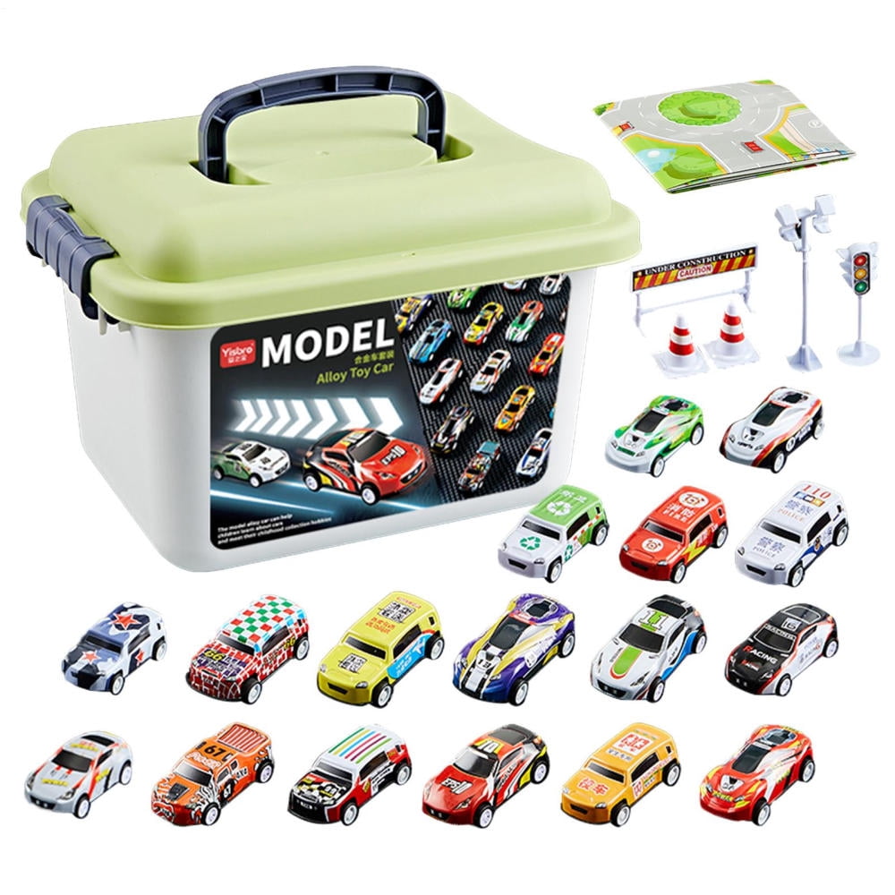 Hemousy Toy Cars Tiny Cars Pull Back STEM Model Cars Friction Powered ...