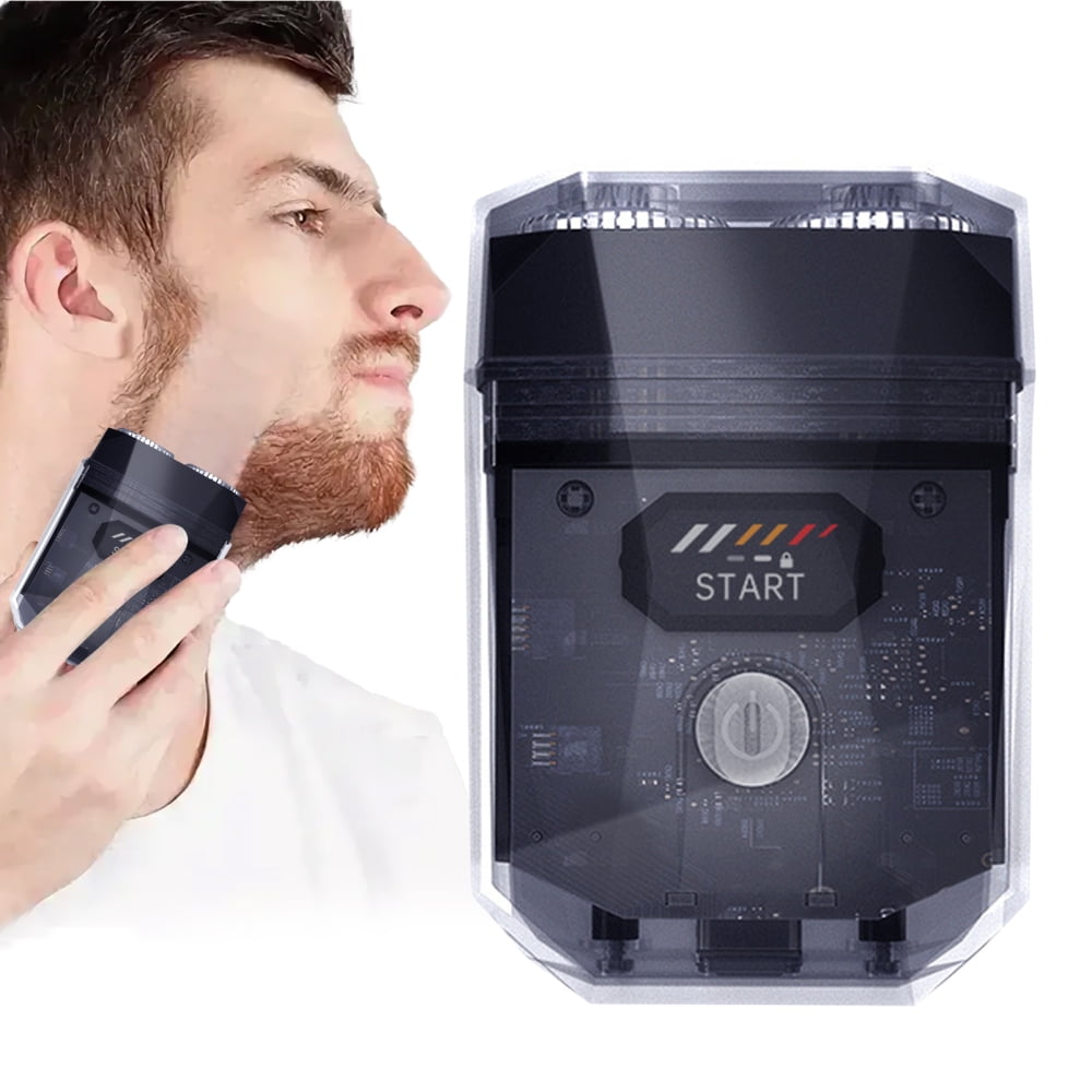 Hemousy Travel Razor Double Head Beard Shaver Rechargeable Precision ...