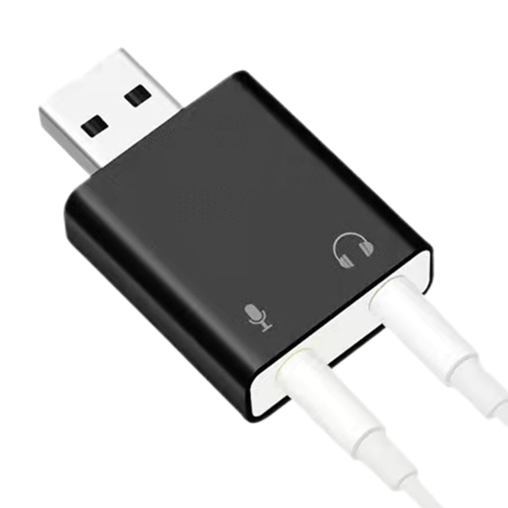 Hemousy USB Sound Card USB 3.5mm Audio Adapter Plug And Play USB Card ...