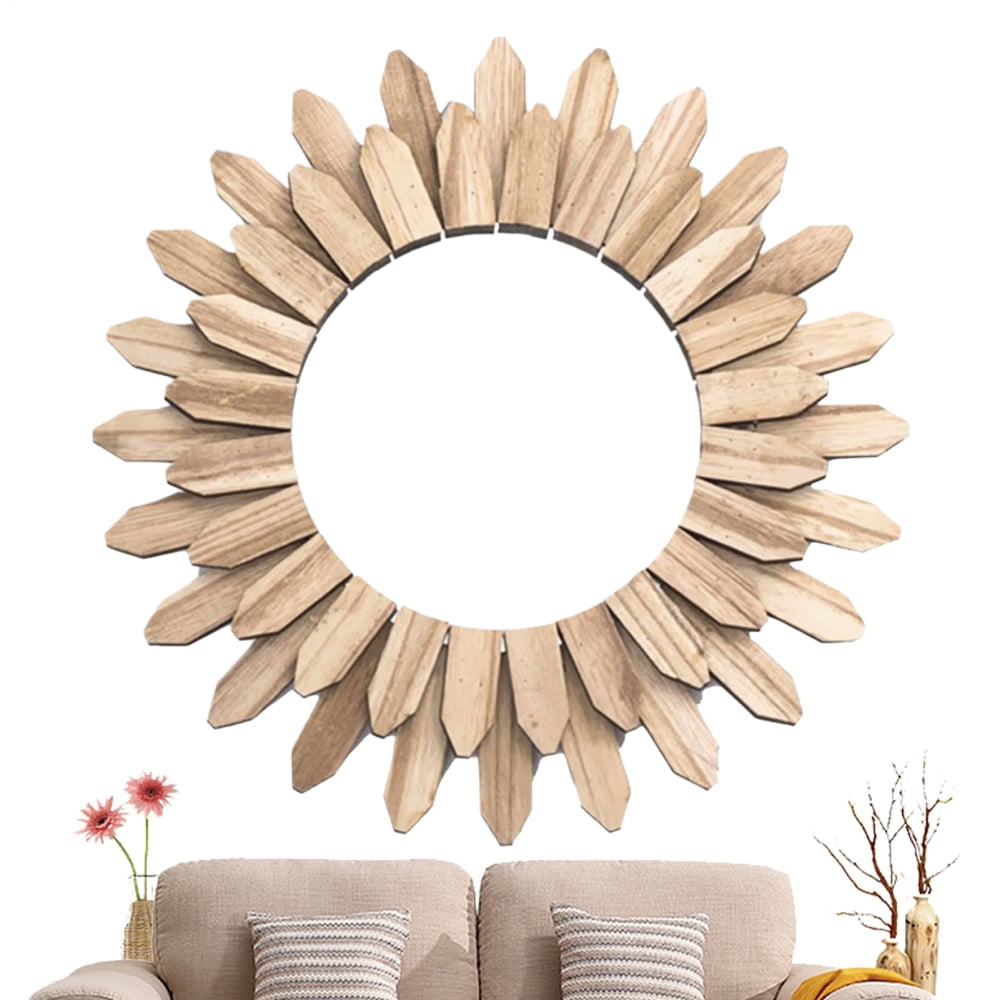 Hemousy Wooden Mirror for Wall Rustic Wall Decoration Decorative ...
