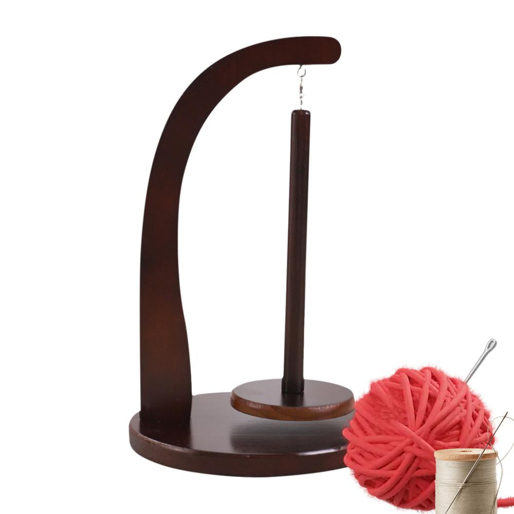 Hemousy Yarn Dispenser Wooden Yarn Spindle Dispenser Rotatable Yarn ...
