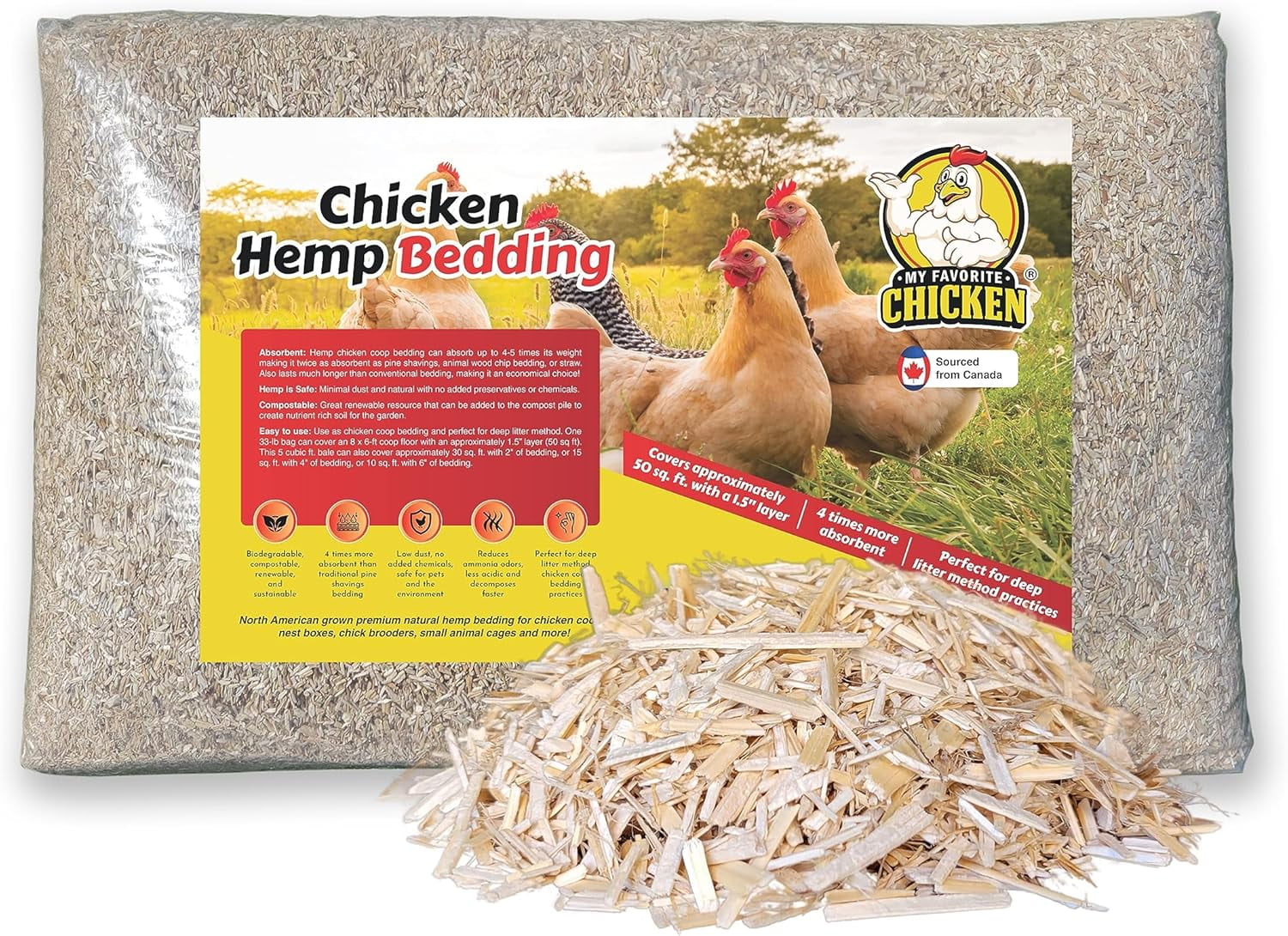 Hemp Bedding for Chicken Coop, Small Animal Litter for Guinea Pig ...