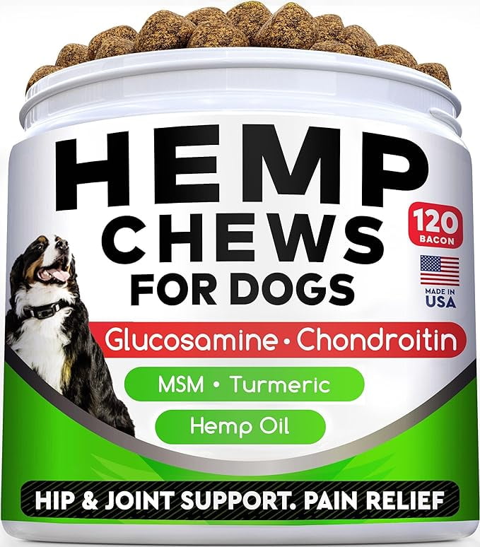Hemp Chews for Dogs - Glucosamine Chondroitin for Dogs Joint Pain ...