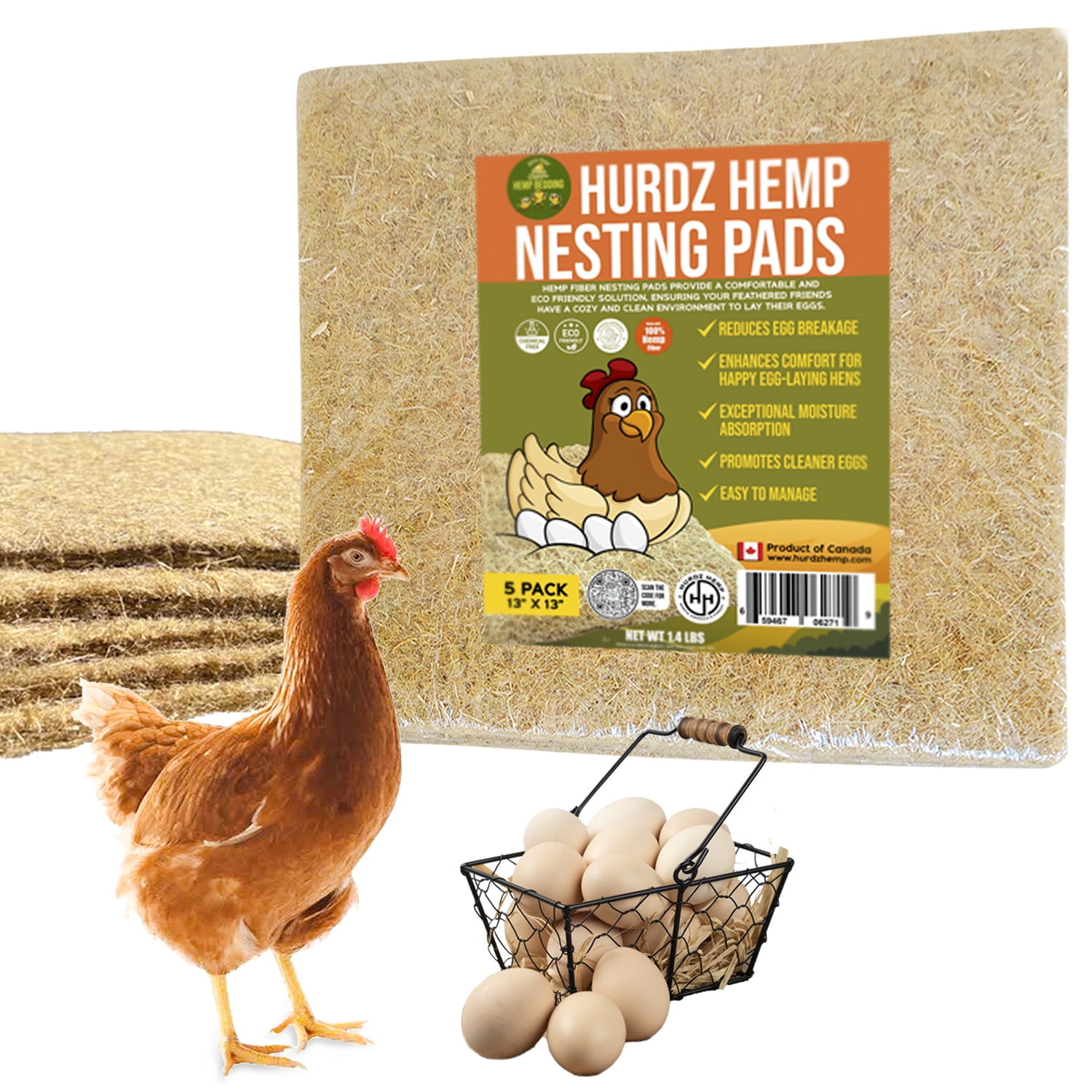 Hemp Chicken Nesting Pads by Hurdz Hemp - Walmart.com
