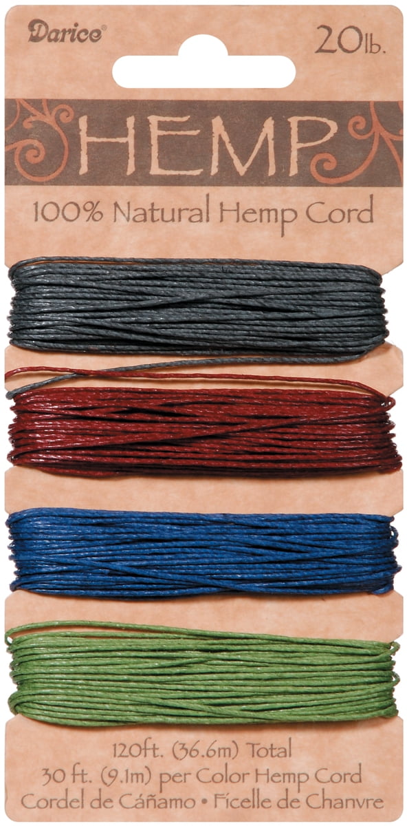 Hemp Cord Set Assorted Earthy Dark Colors 120 feet - Walmart.com