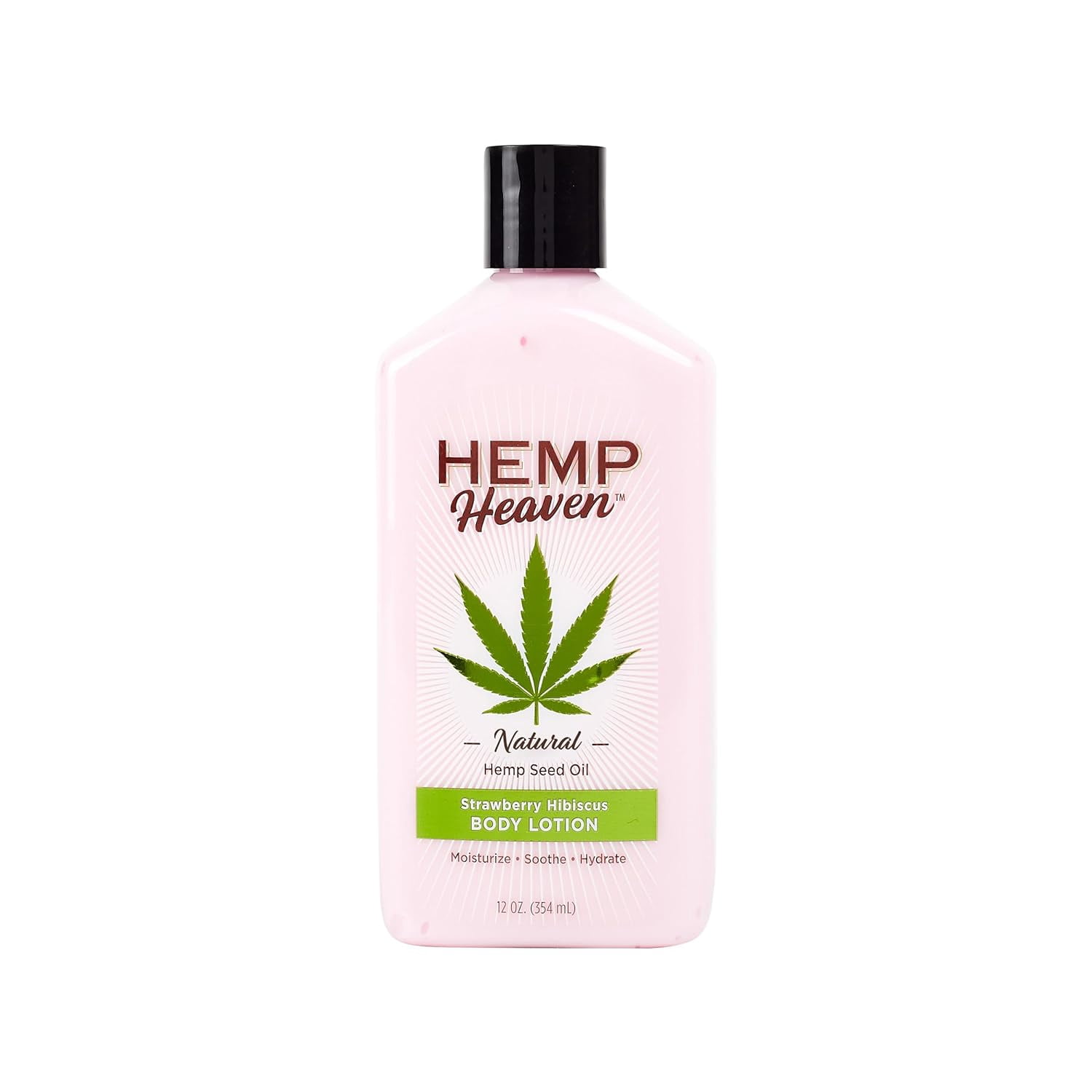 HEMP HEAVEN Hemp Seed Oil Body Lotion, Strawberry Hibiscus, 12oz ...