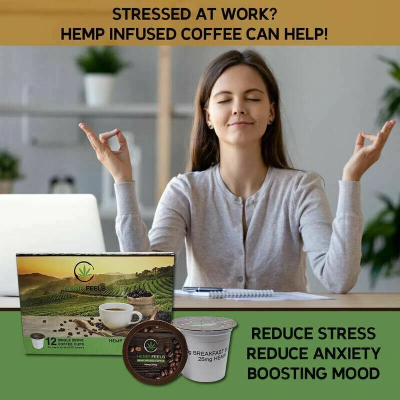 Hemp Infused Coffee | 12 K Cups/ French Roast - Walmart.com