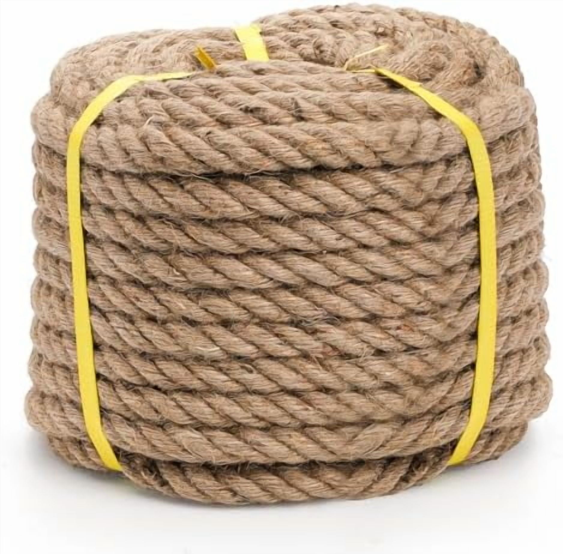 Hemp Rope(3/4 in X 98 Ft) Manila Rope, Thick Jute Rope, Tug of War Rope ...