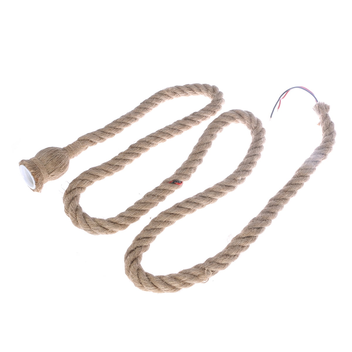 Hemp Rope Light,2 M Single Bulb Connectors Rustic Retro Hemp Rope Light ...