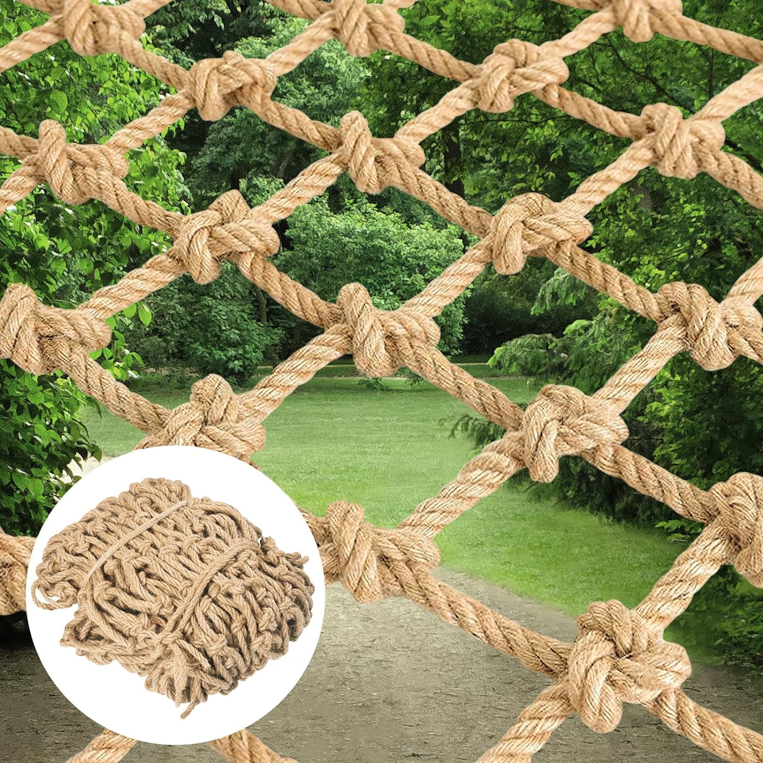 Hemp Rope Net, Child Safety Rope Netting, Balcony Stairs Fence Garden ...