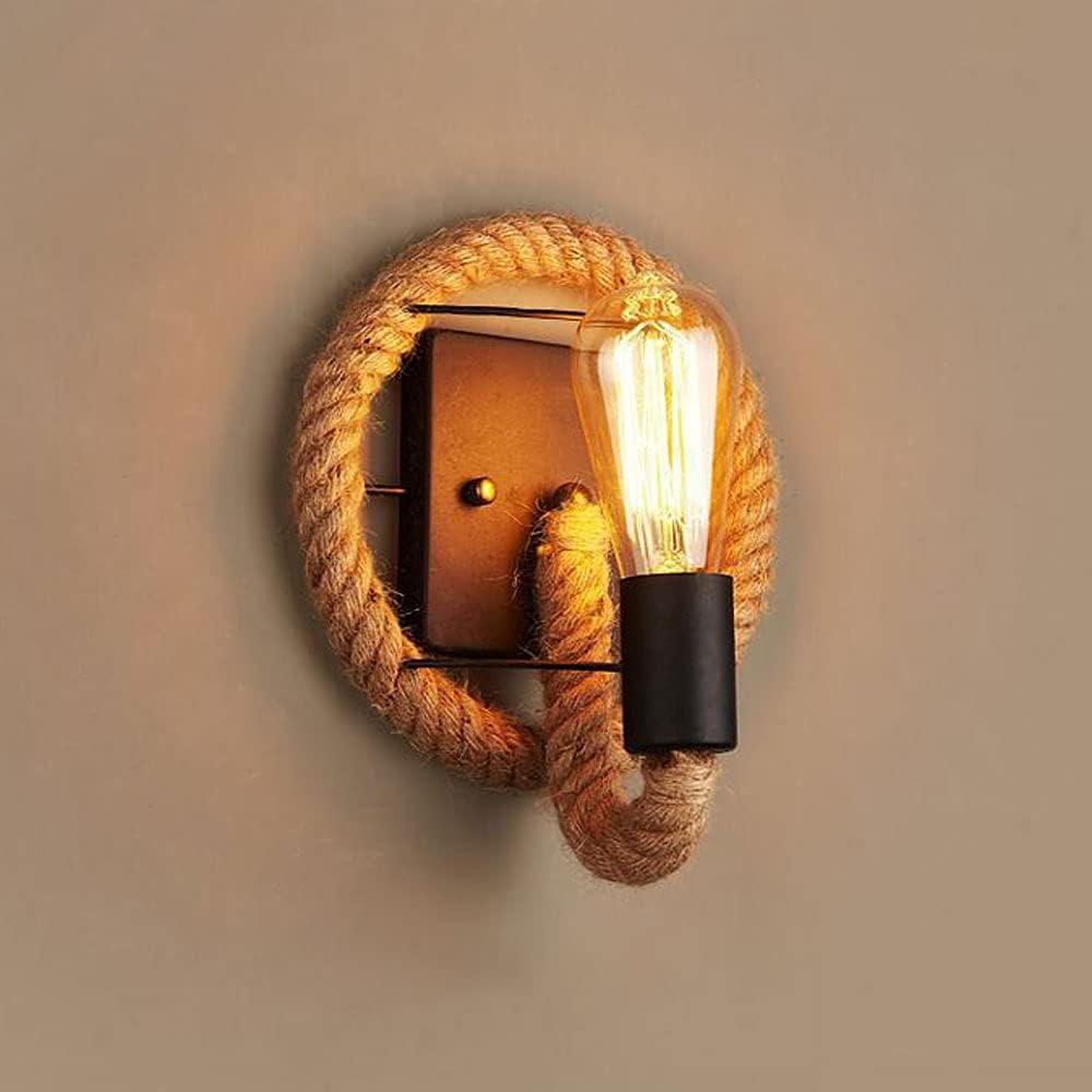 Hemp Rope Wall Light Antique Hemp Rope Wall Sconce Lighting Fixture ...