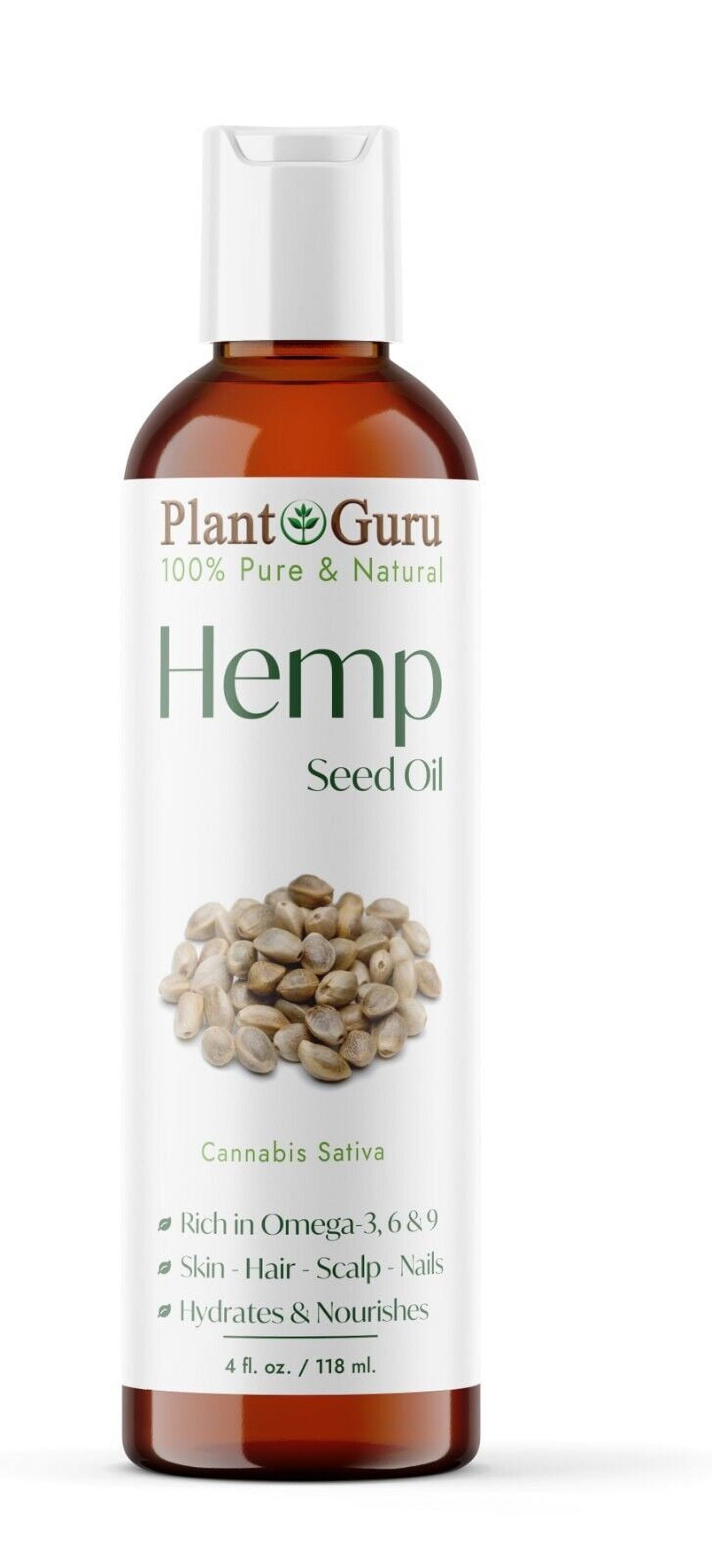 Hemp Seed Oil 4 oz. Cold Pressed 100% Pure Unrefined Natural - Walmart.com