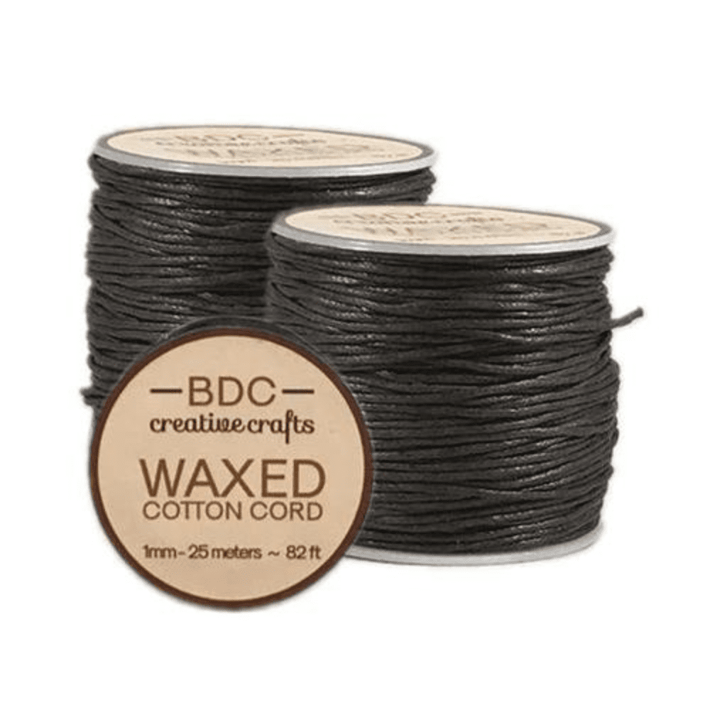 Hemptique 1mm Waxed Cotton Twine - Brown - Walmart.com