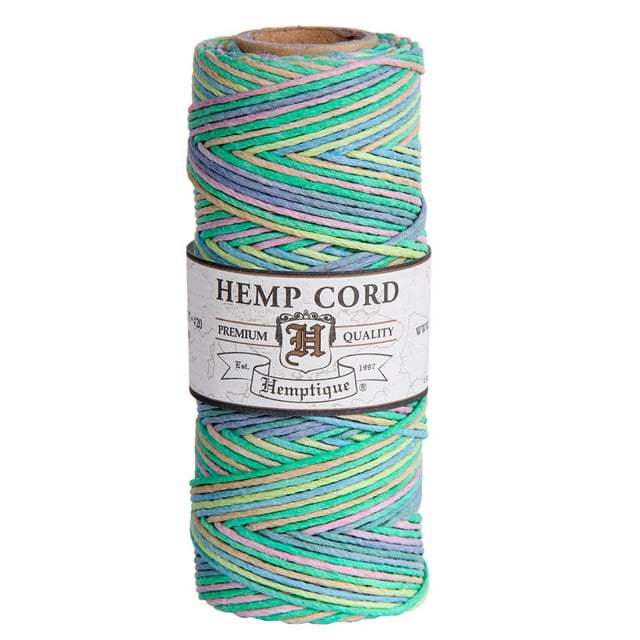 Hemptique #20 Variegated Oil-Free Hemp Twine Spool for Arts & Crafts ...