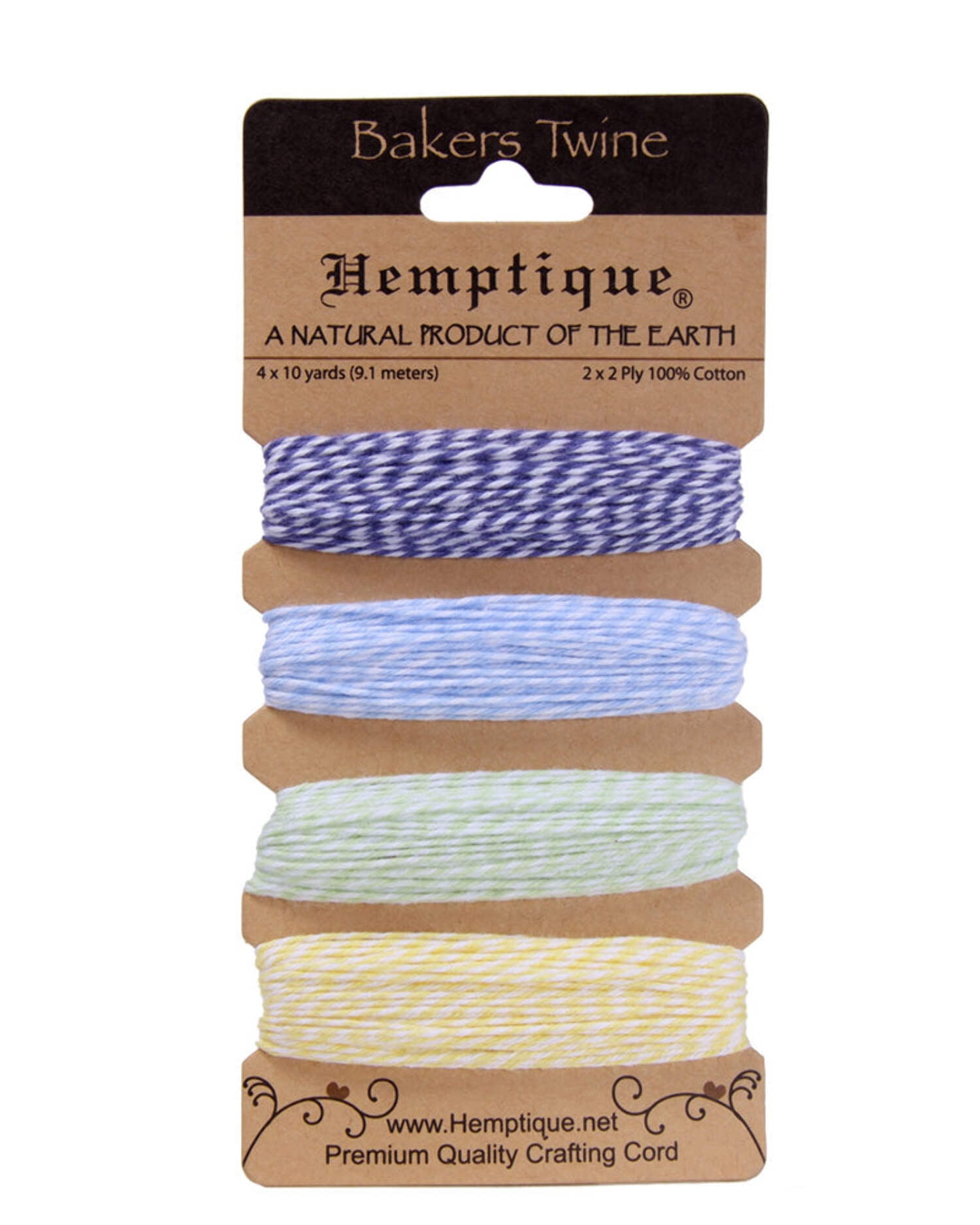 Hemptique Cotton Bakers Twine Card Set, 2-Ply 410' - Walmart.com