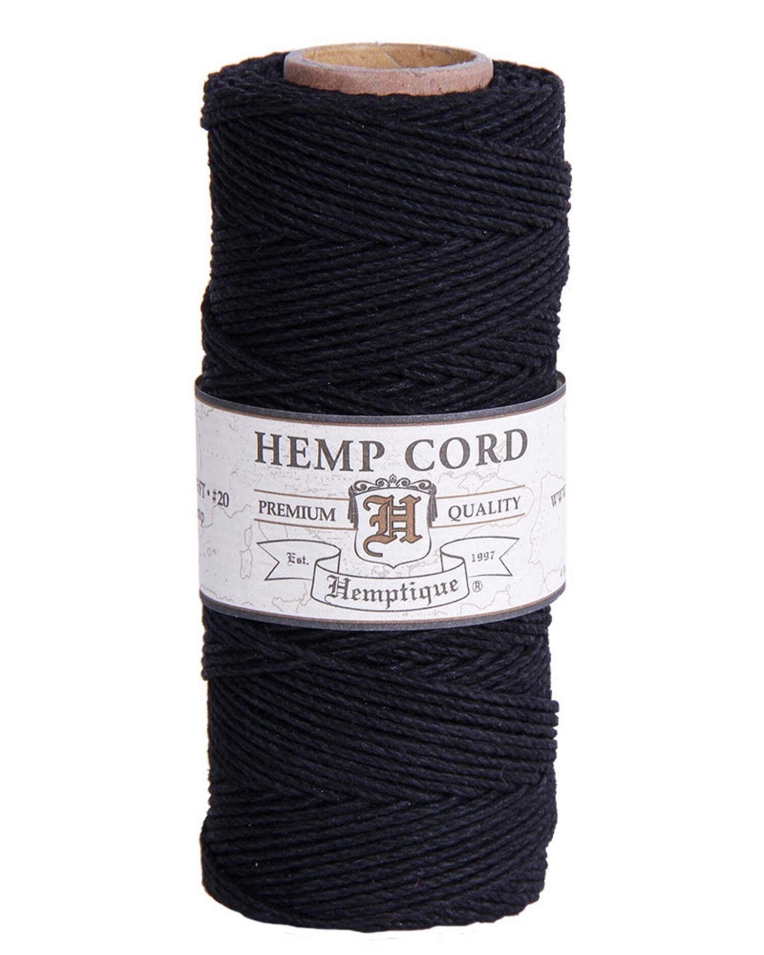 Hemptique Hemp Cord Spool 20lb 205'-Black - Walmart.com