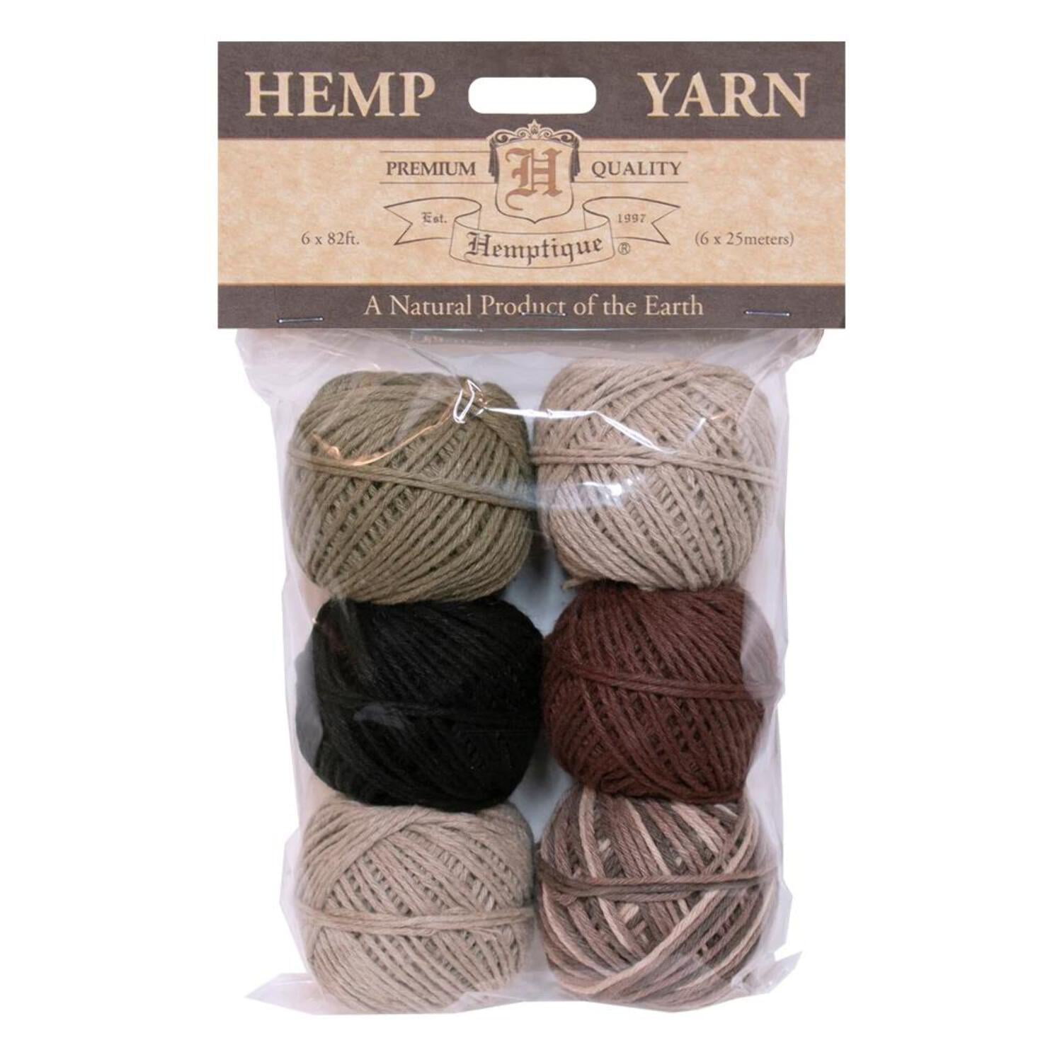 Hemptique Hemp Yarn Bon Bons - Nature Colors, Set of 6 - Walmart.com