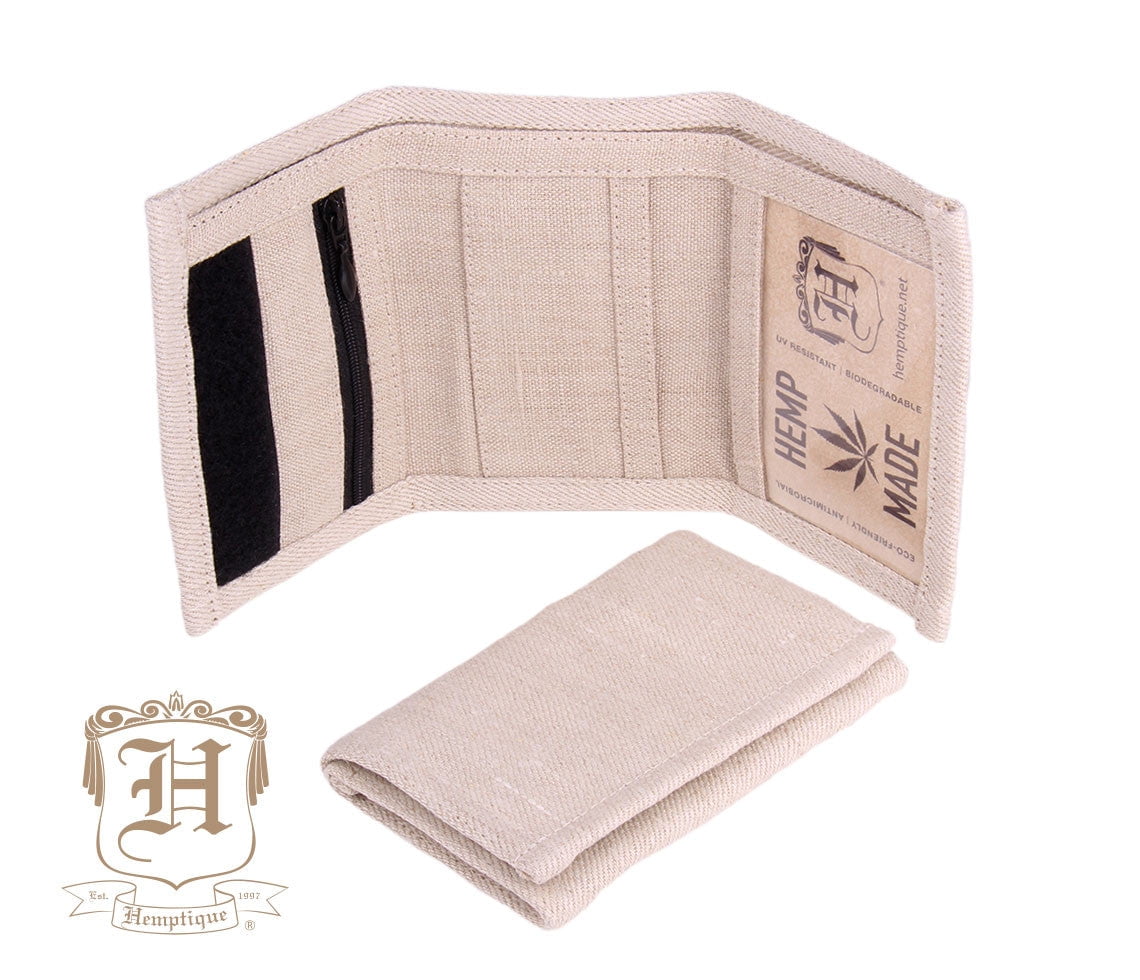 Hemptique Trifold Hemp Wallet for Men - Natural Brown - Walmart.com