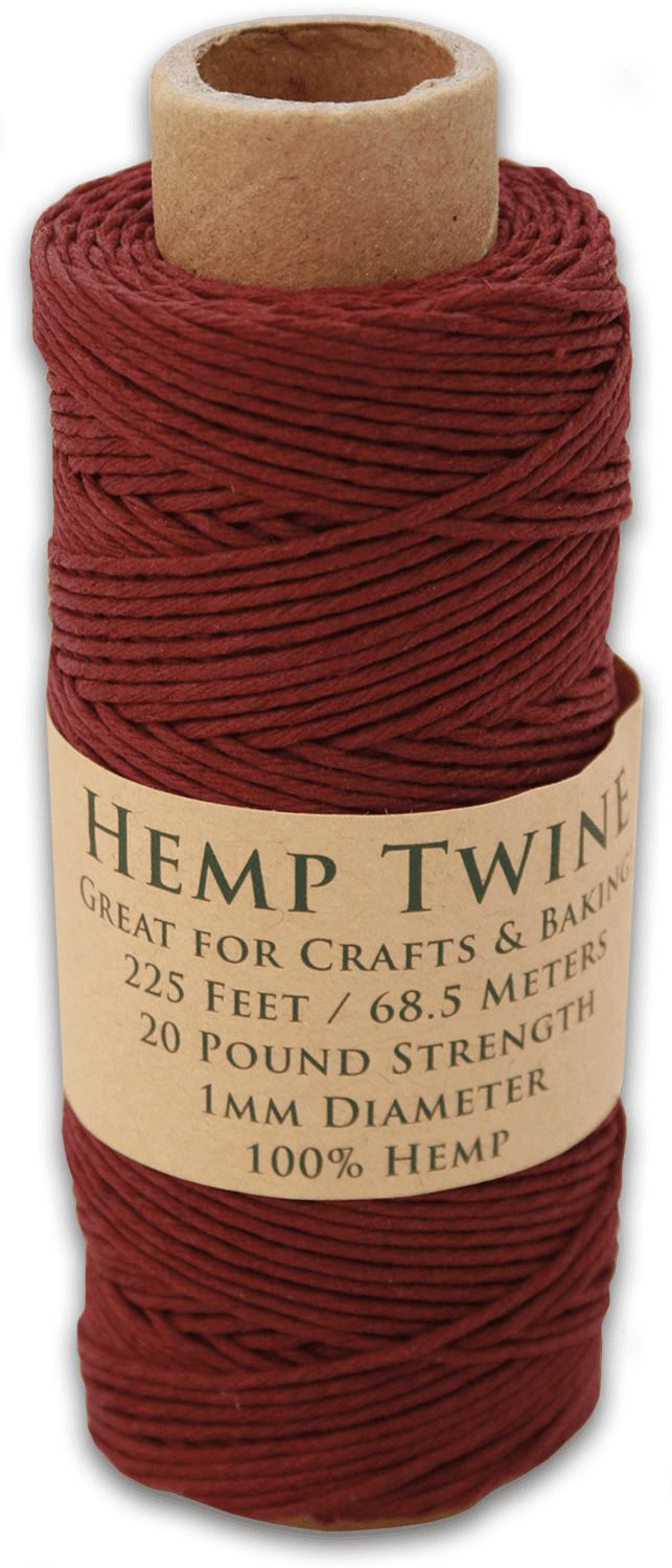 Hemptopia 1 Mm Red Hemp Twine Spool, 225 Feet, For Arts & Crafts ...