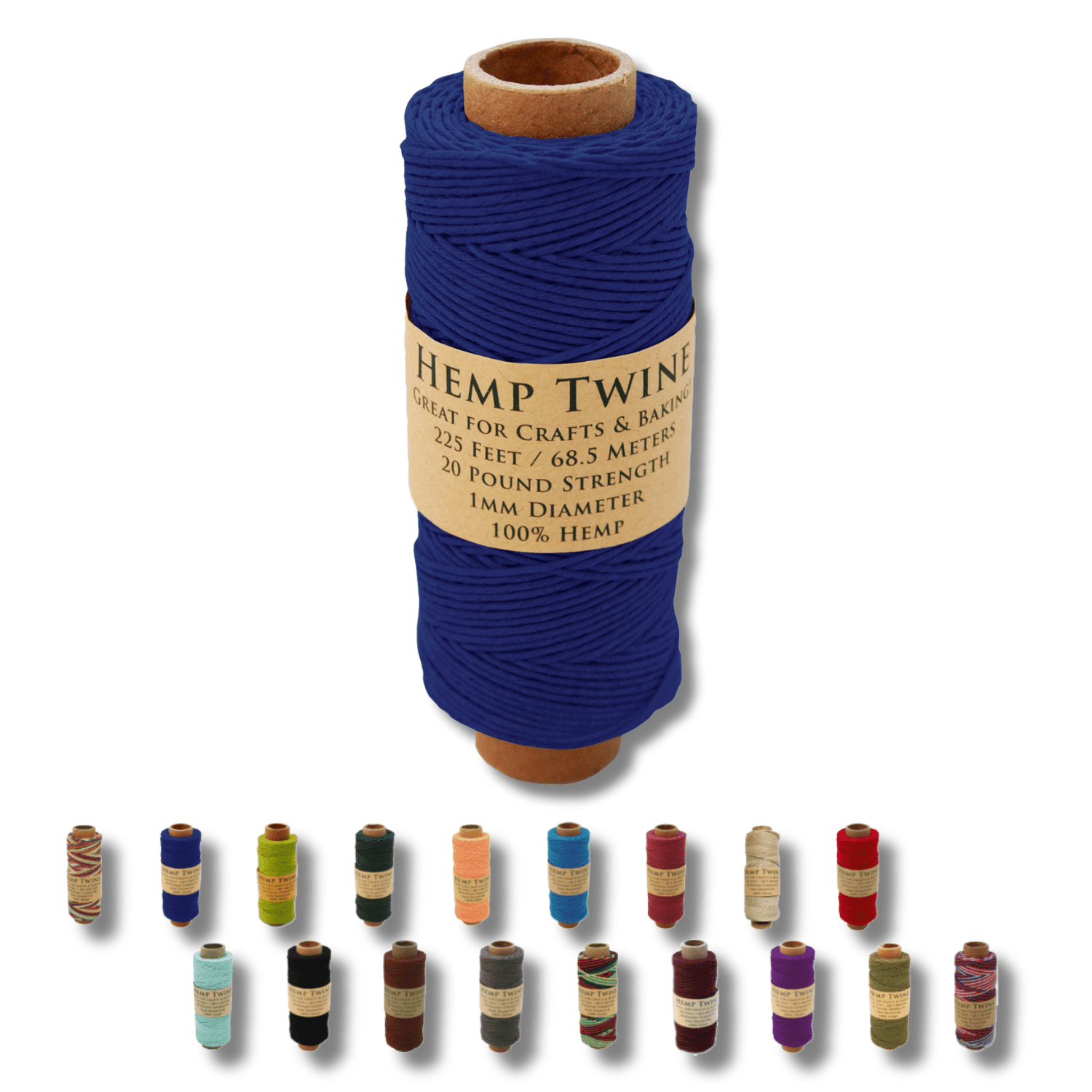 Hemptopia Hemp Twine Spool - 225 Feet of 1mm 100% Hemp Twine Natural ...