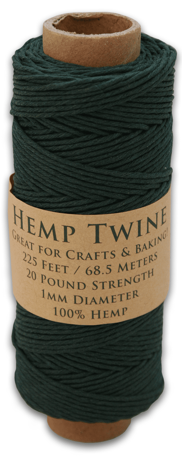 Hemptopia 1 mm Hunter Green Hemp Twine, 225 Feet, for Arts & Crafts ...